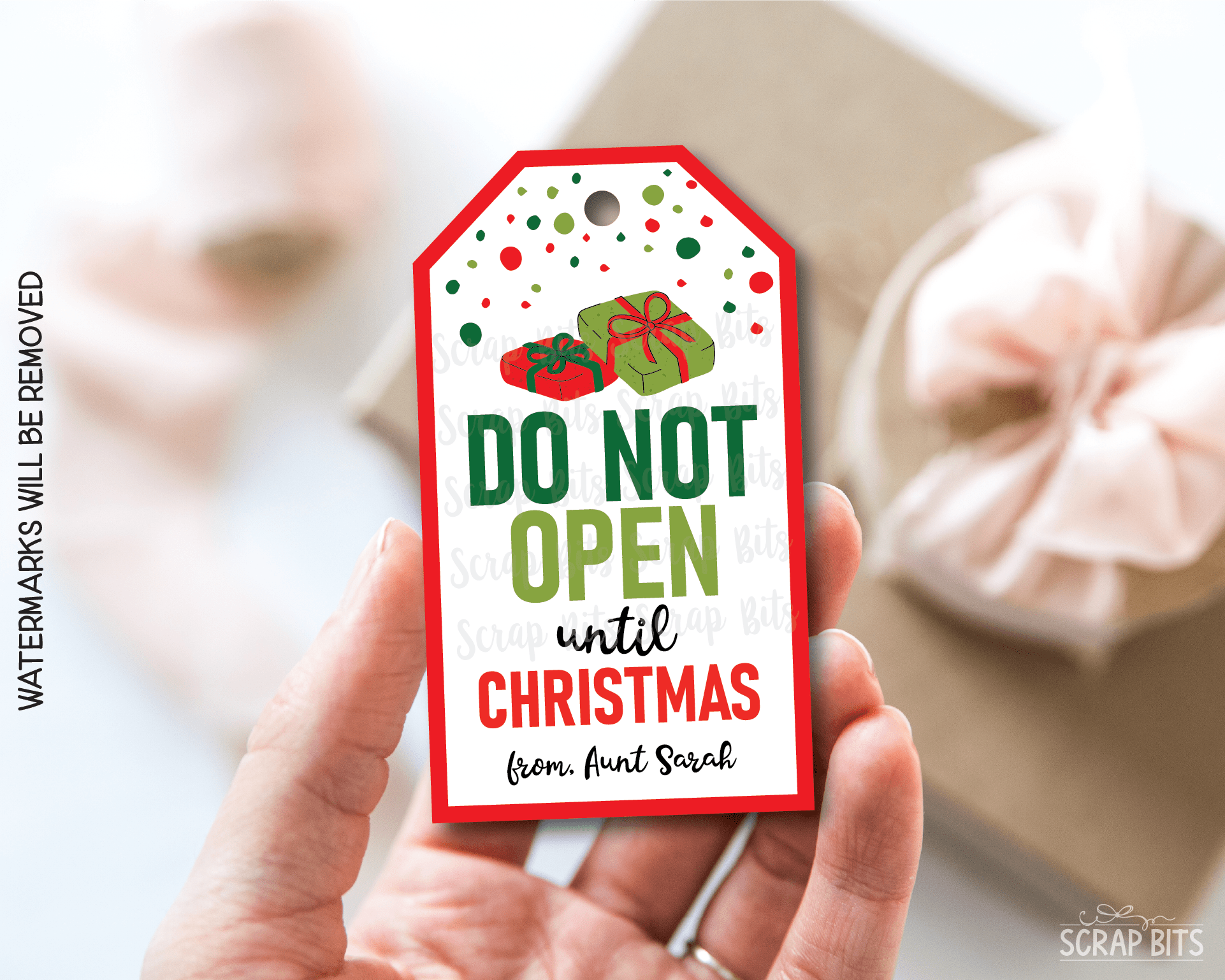 Do Not Open Until Christmas, Printable Christmas Gift Tags, Instant ...