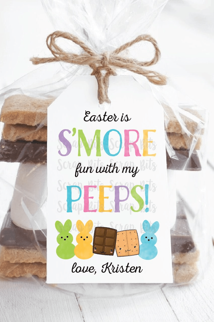 Easter Is S'more Fun With My Peeps, Personalized Smores Kit Favor Tags ...