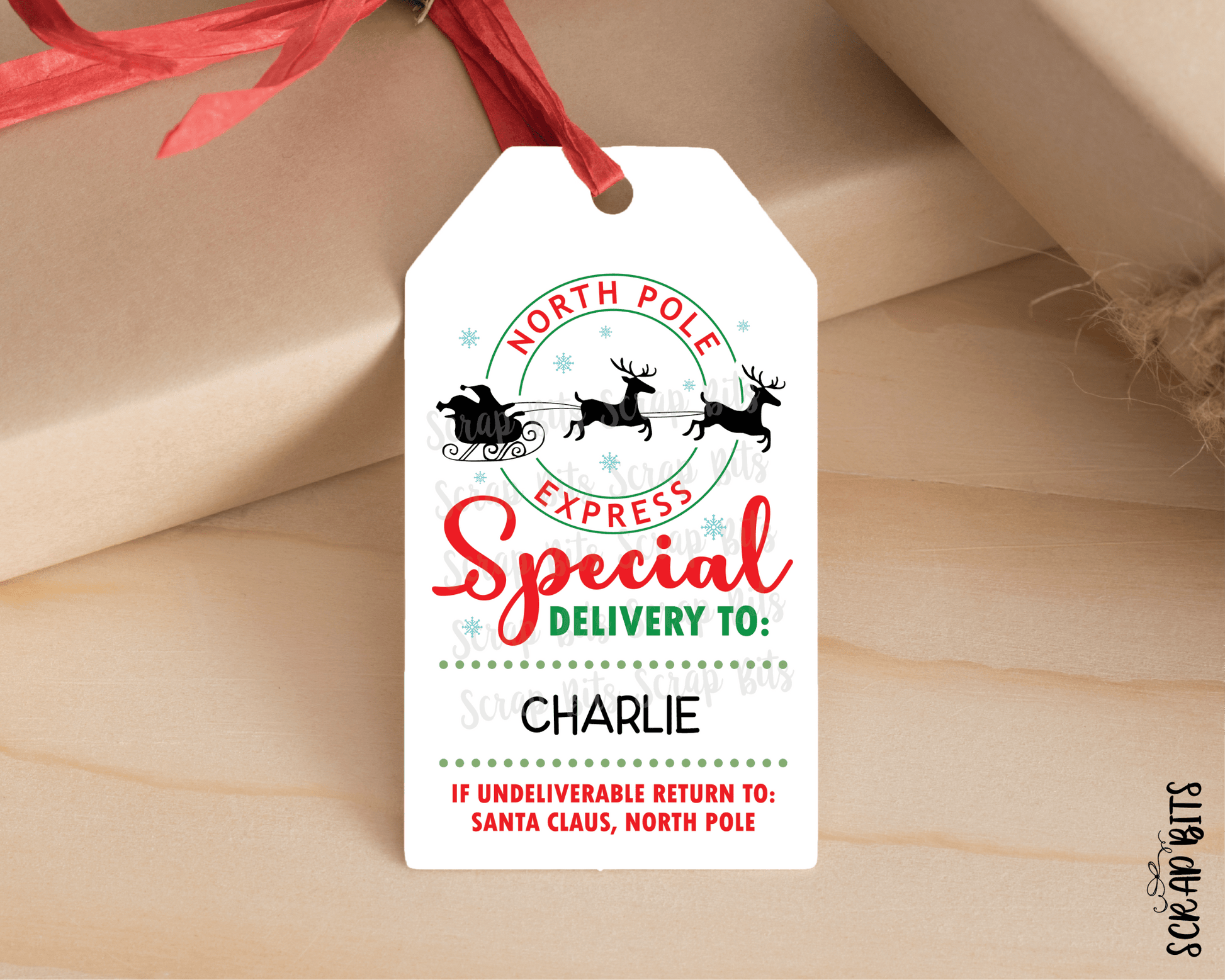 north pole label template